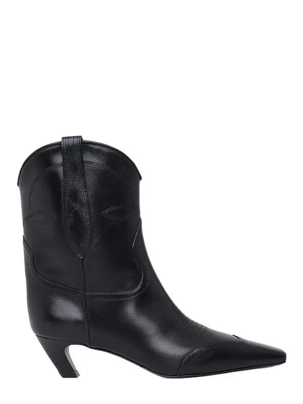Khaite Logo Ankle Boots - Black