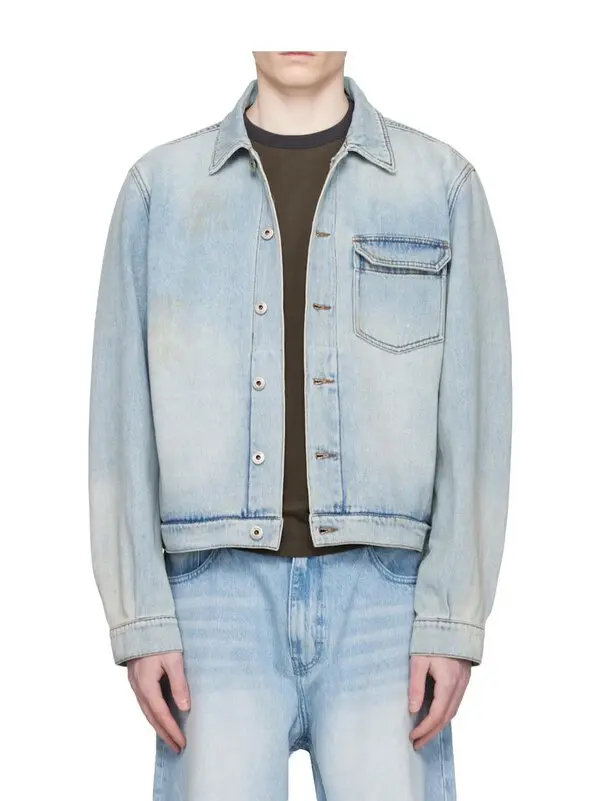 COOR Single-pocket Denim Jacket - Ice-blue
