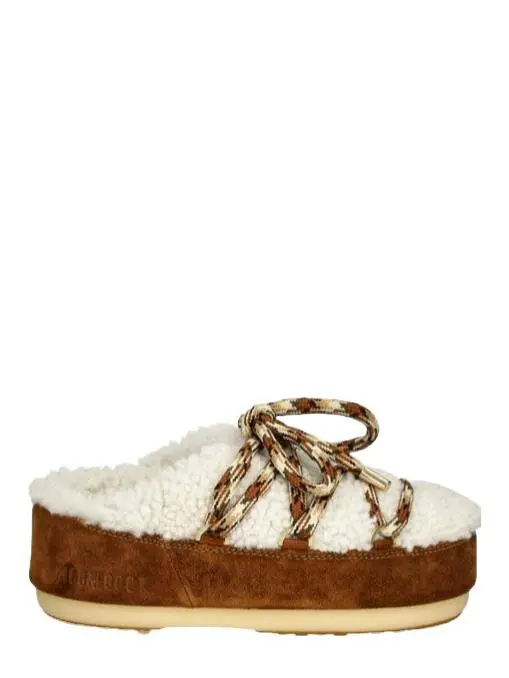 Moon Boot Icon Shearling Mules - Brown