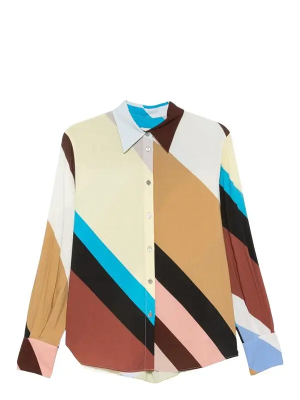 Paul Smith Geometric Print Long Sleeve Shirt - No