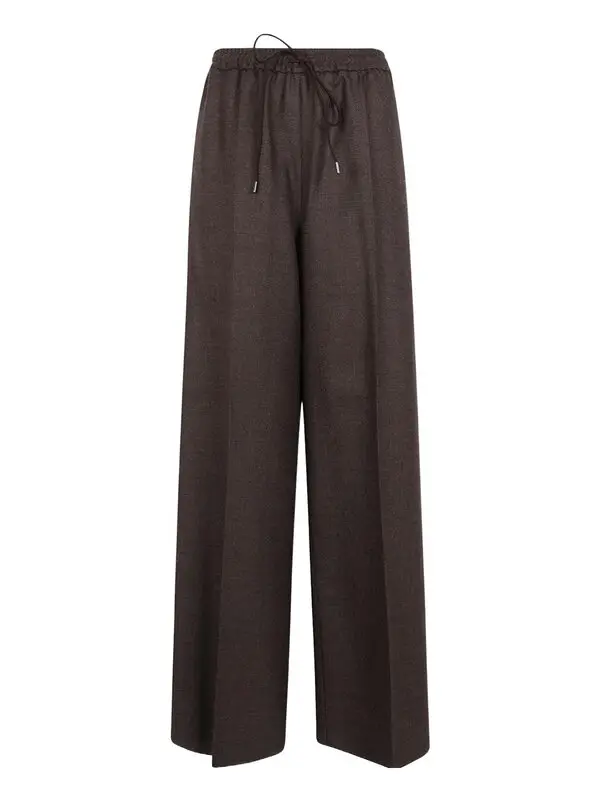 Max Mara Drawstring Wide-leg Trousers - Grey