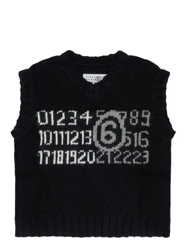MAISON MARGIELA Sleeveless Knit Tank Top - Black