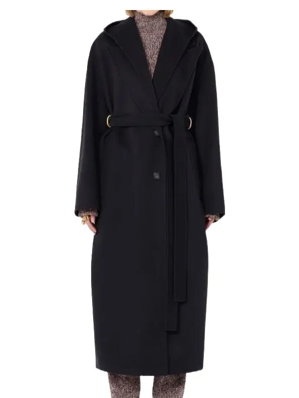 Sportmax Long-sleeved Coat - Black