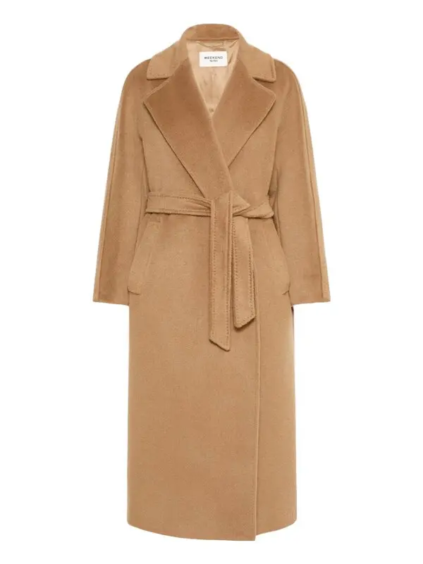 Max Mara Belted Wrap Coat - Camel