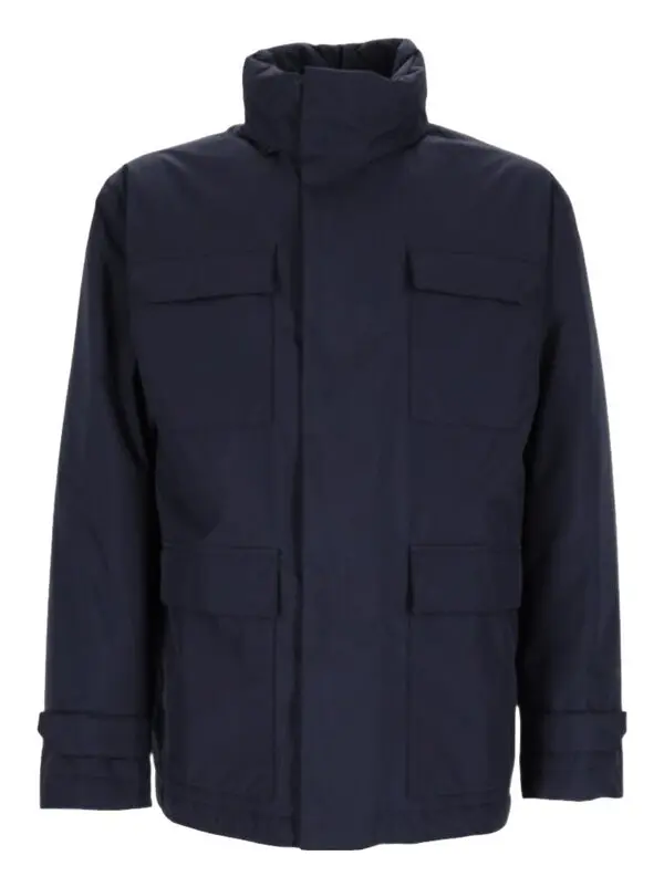 Herno Long Sleeve Casual Jacket - Deep Navy Blue