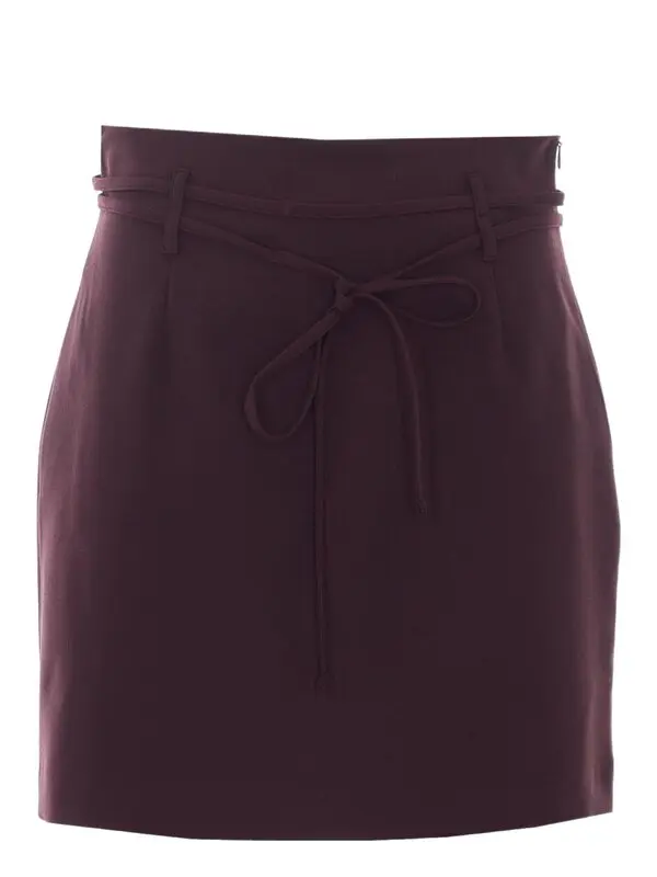 TWINSET Belted High-waisted Mini Skirt - Black