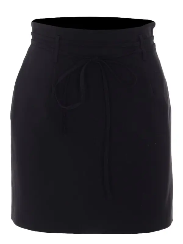 TWINSET Tie-waist A-line Skirt - Black
