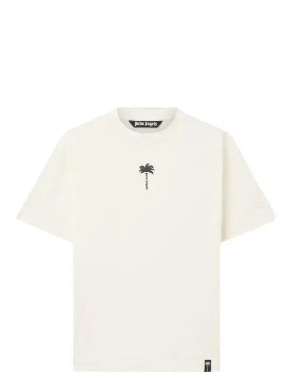 Palm Angels Palm Tree Statement Regular T-shirt - Off-white/black