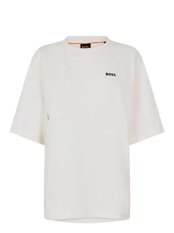Hugo Boss Crewneck T-shirt With Embroidered Logo - White