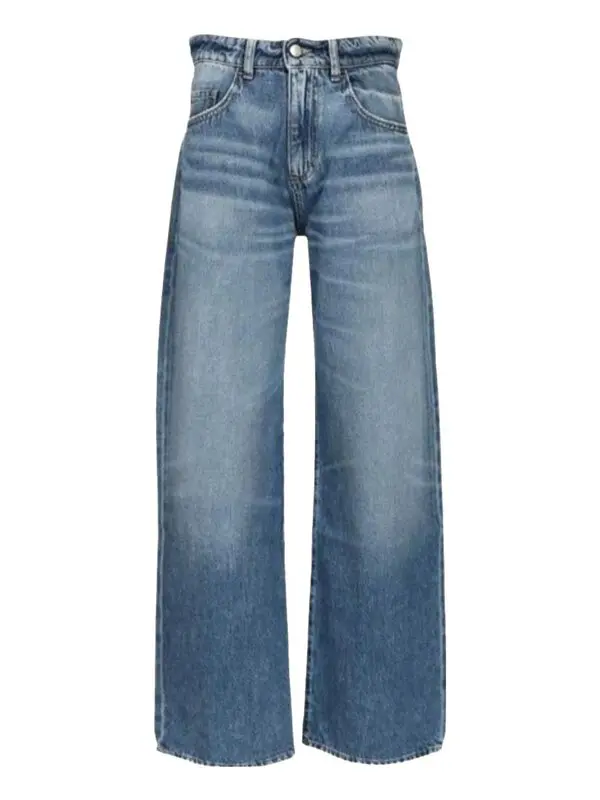 ICON DENIM LOS ANGELES Wide-leg Belt-loop Jeans - Blue