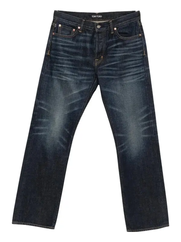 TOM FORD Blue Straight-fit Jeans - Black