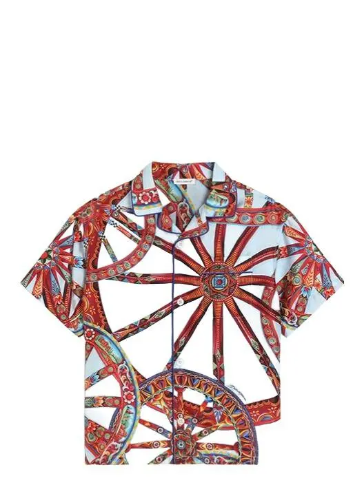 Dolce & Gabbana Carretto Print Short Sleeve Shirt - Multi-color