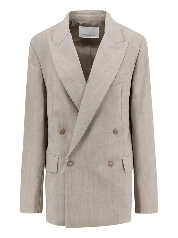 THE FRANKIE SHOP Double-breasted Blazer - Grey