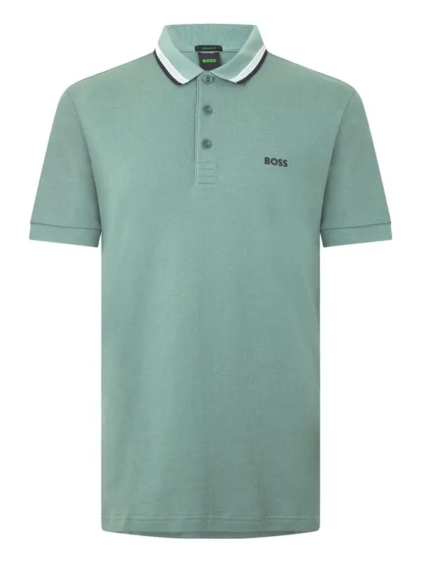 Hugo Boss Solid Color Polo Shirt - Green