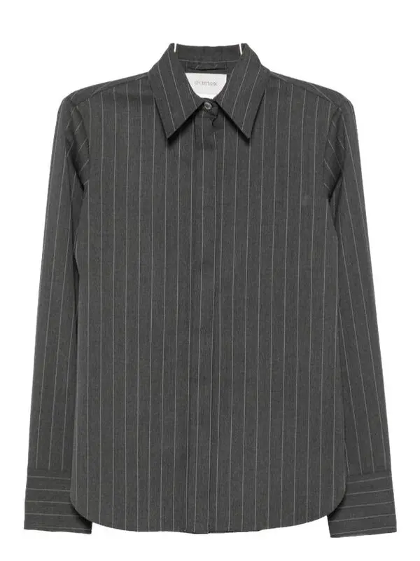 Sportmax Striped Long-sleeved Shirt - Black