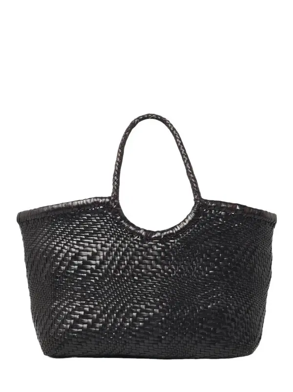 Dragon Diffusion Nantucket Optical Woven Top Handle Bag - Brown
