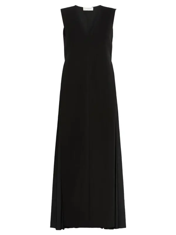 Sportmax Sleeveless Maxi Dress With Pleated Accents - No