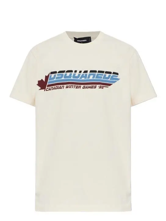 Dsquared2 Printed Logo T-shirt - Off-white