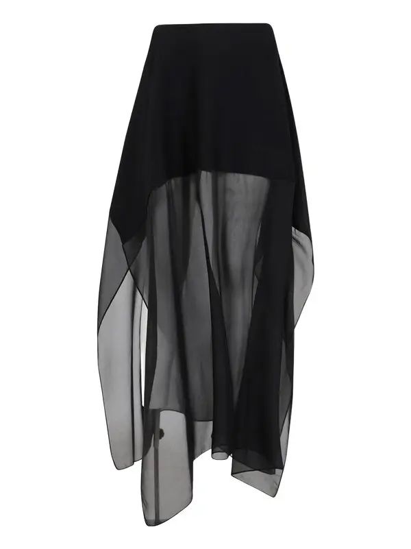 Sportmax Asymmetrical Draped Skirt - Black
