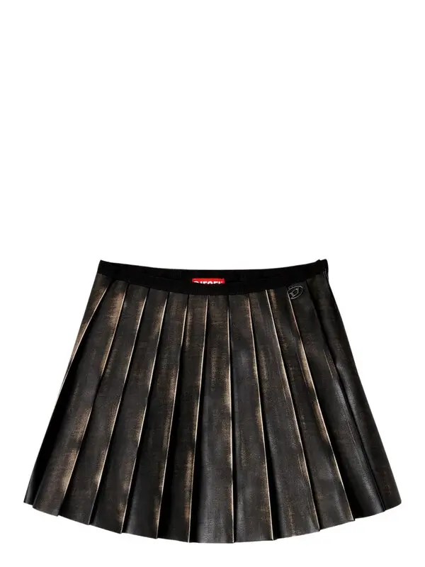 DIESEL® Pleated Mini Skirt - Black
