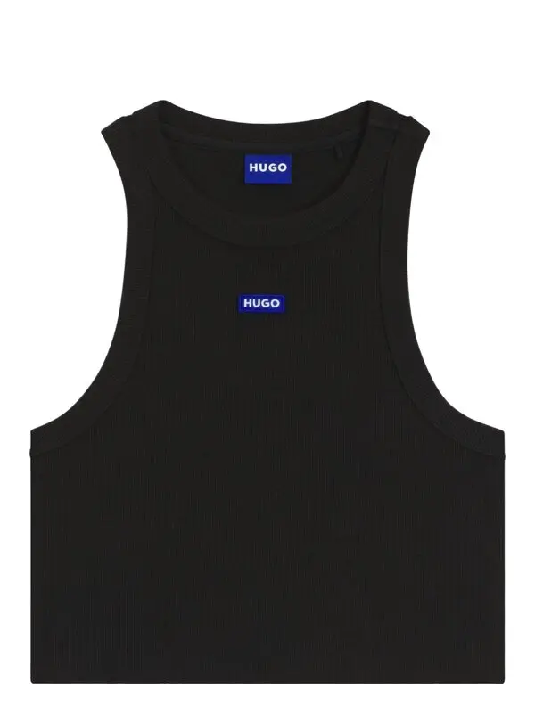 Hugo Boss Ribbed Tank Top - Black