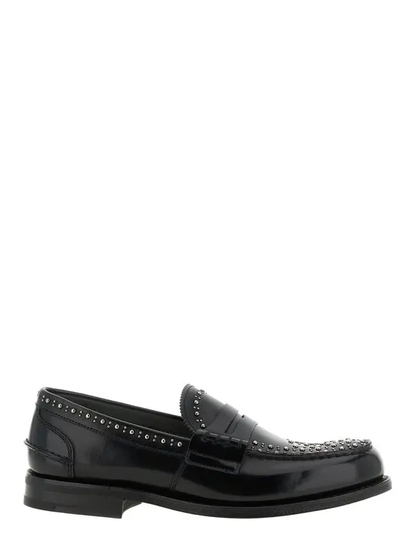 Church's Pembrey Met W Bookbinder Leather Loafers With Stud Detailing - Black