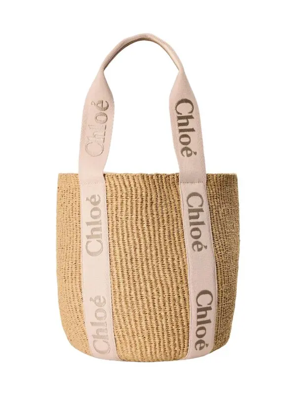 Chloé Woody Tote Bag - Nude