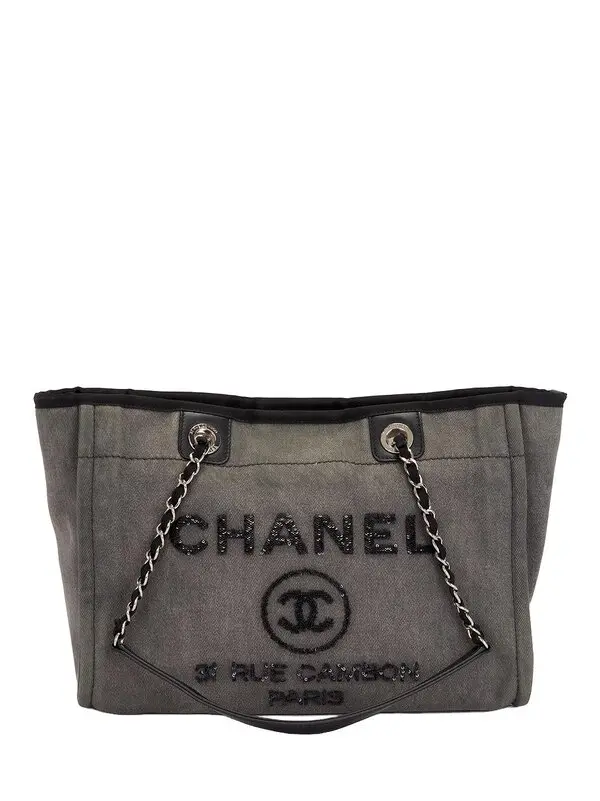 Chanel Medium Deauville Tote Bag - Grey