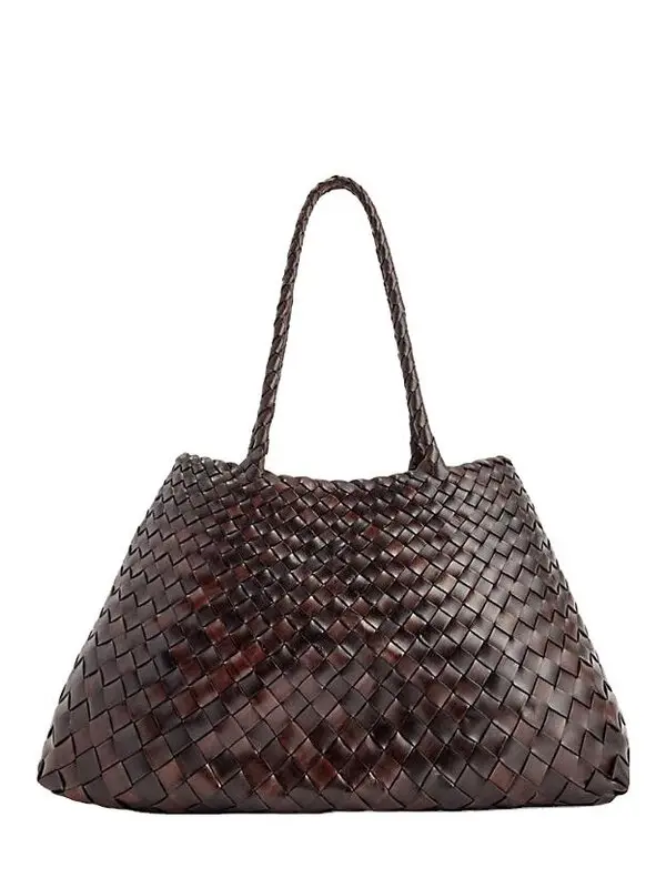 Dragon Diffusion Santa Croce Leather Basket Bag - Dark Brown