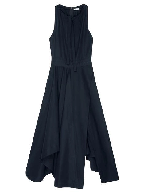 Givenchy Asymmetric Maxi Dress With Bow Detail - 401-dark Blue