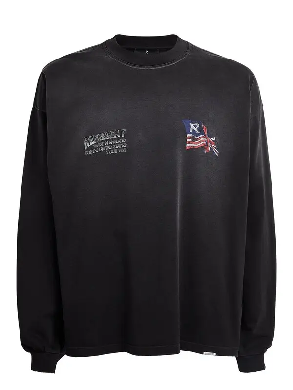 REPRESENT Cotton Eagle Long-sleeve T-shirt - Black