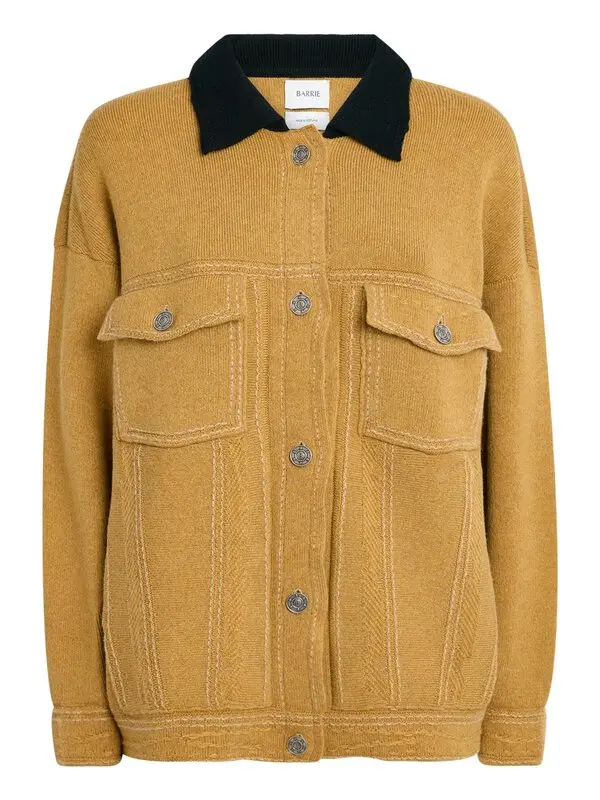 BARRIE Cashmere-cotton Oversized Jacket - Brown
