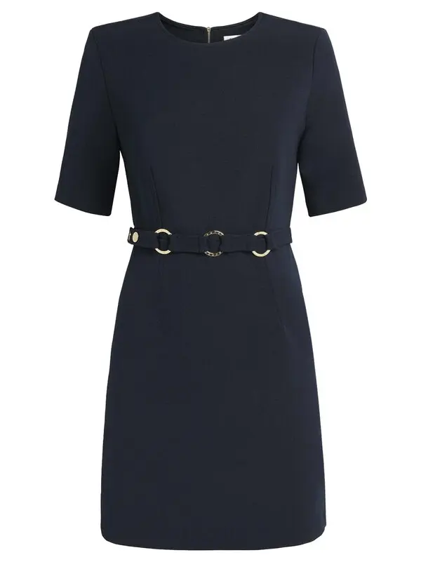 Sandro Belted Mini Dress - Blue