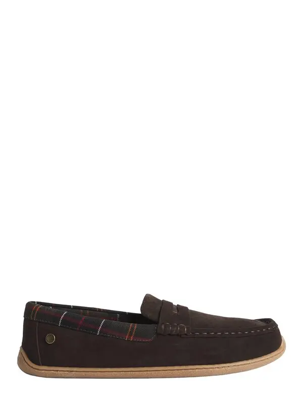 Barbour Suede Albert Slippers - Brown