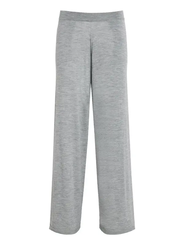 Johnstons Of Elgin Superfine Merino Wool Ina Knitted Trousers - Grey