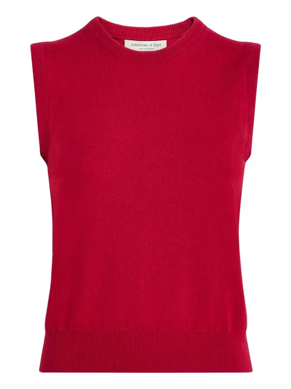 Johnstons Of Elgin Cashmere Iris Tank Top - Red