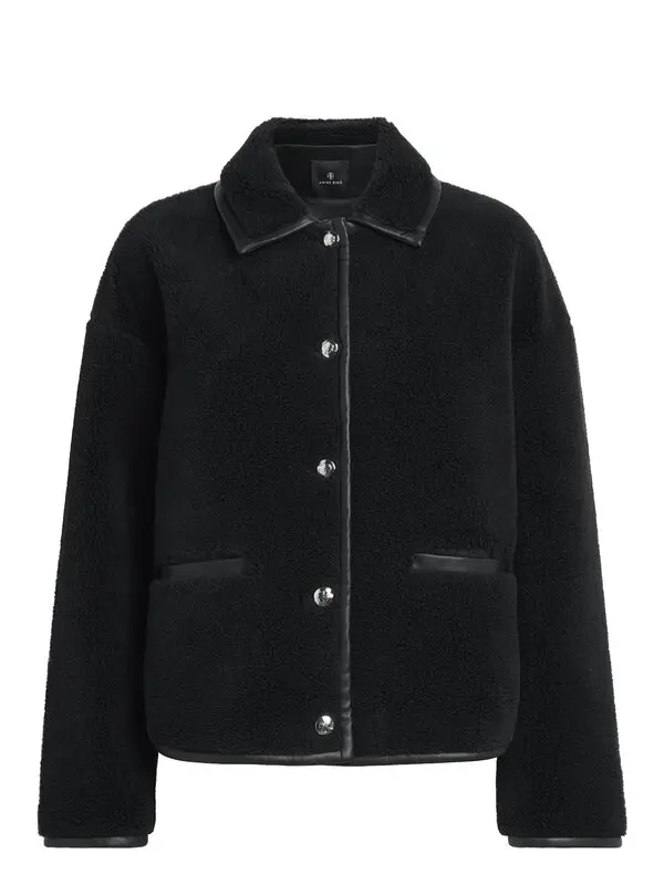 ANINE BING Fleece Camden Jacket - Black