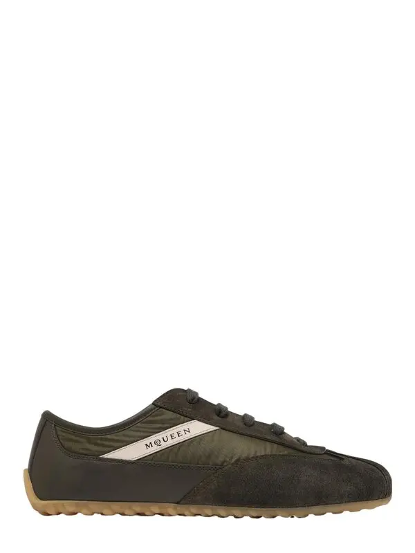 Alexander McQueen Suede And Nylon Low-top Sneakers - Green