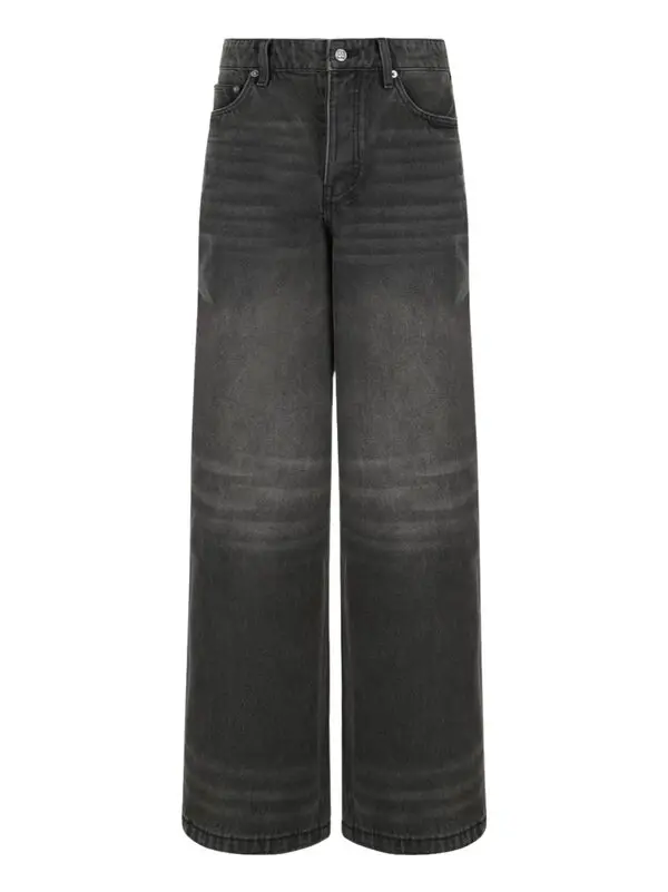 Ksubi Wide-leg Distressed Jeans - Grey