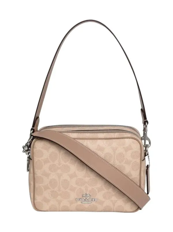 COACH Zippered Shoulder Bag - Nude