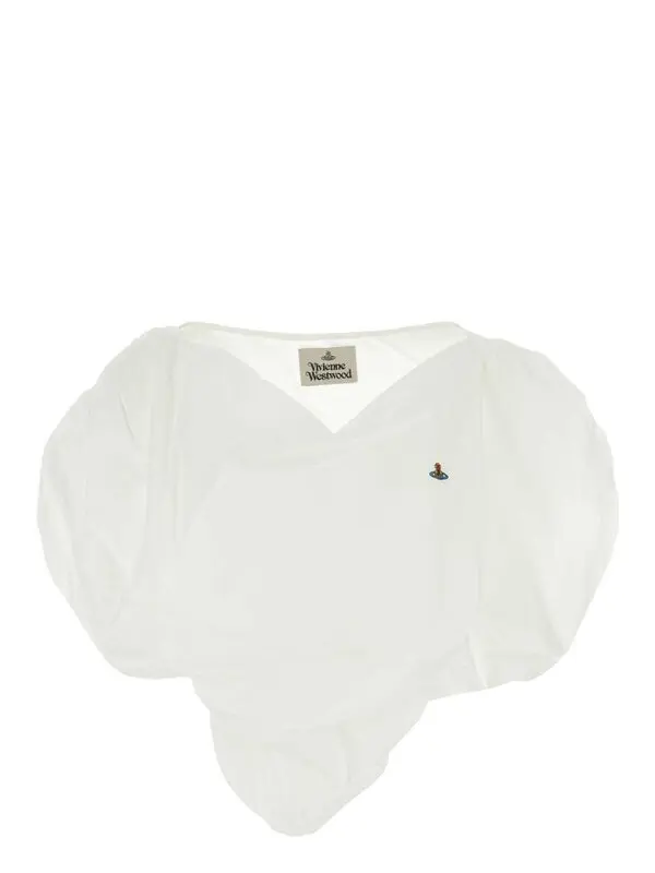 VIVIENNE WESTWOOD Puff-sleeved Asymmetrical V-neck Blouse - No