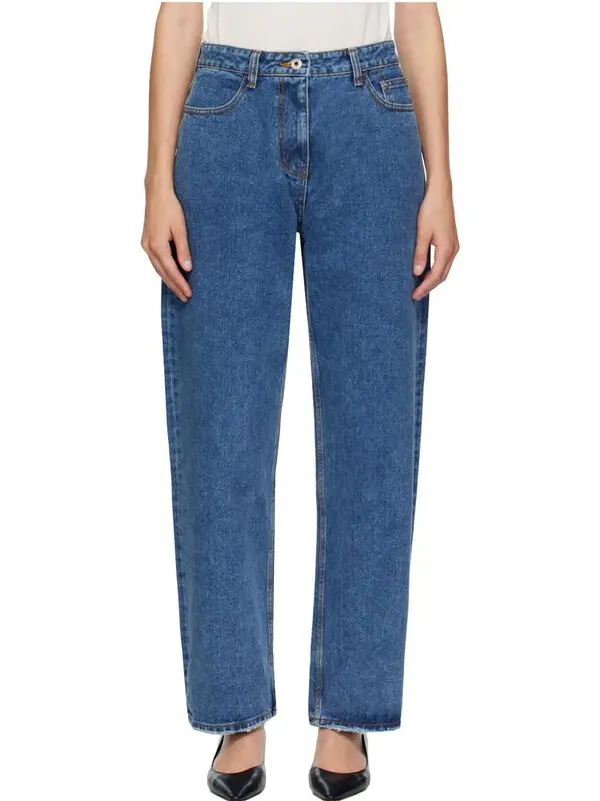 COOR Loose-fitting Washed Jeans - Indigo