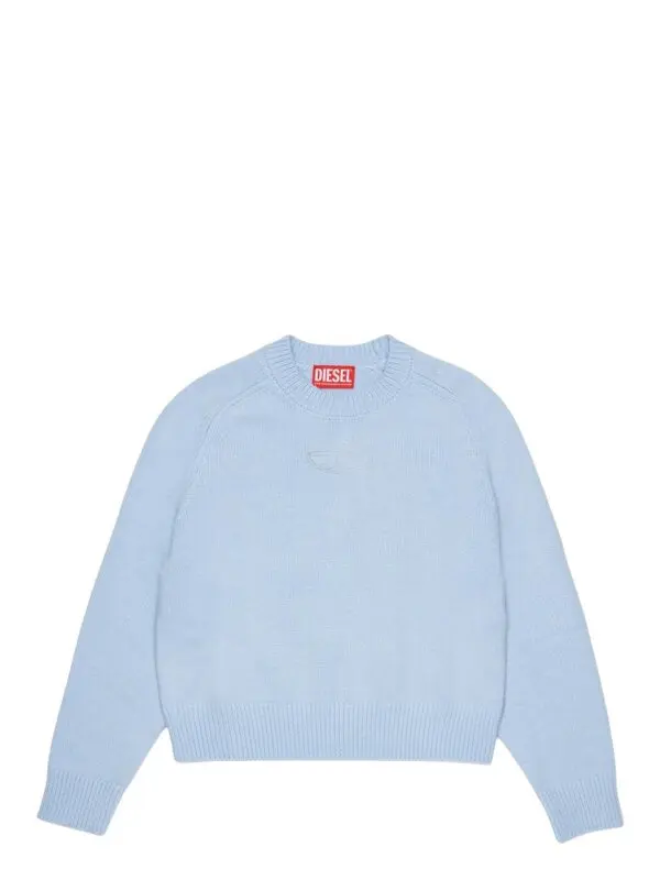 DIESEL® Oval D Embroidered Sweater - Light Blue