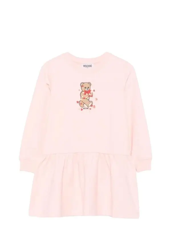 Moschino Teddy Bear Graphic Ruffled Dress - No