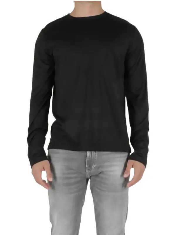 Herno Classic Long-sleeve Wool T-shirt - Black