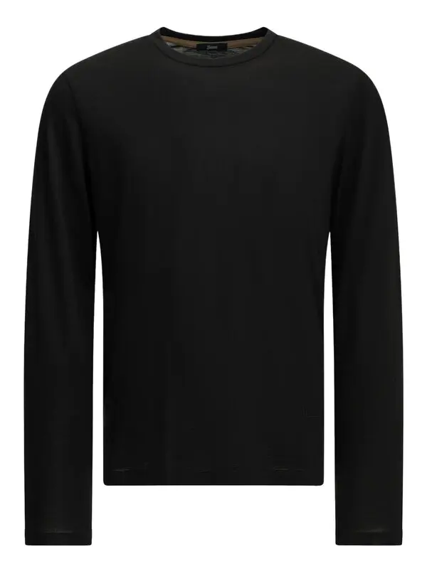 Herno Long-sleeve Wool T-shirt - Black