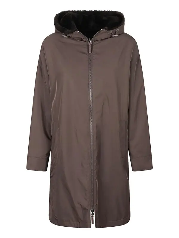 YVES SALOMON Midlength Hooded Parka - No
