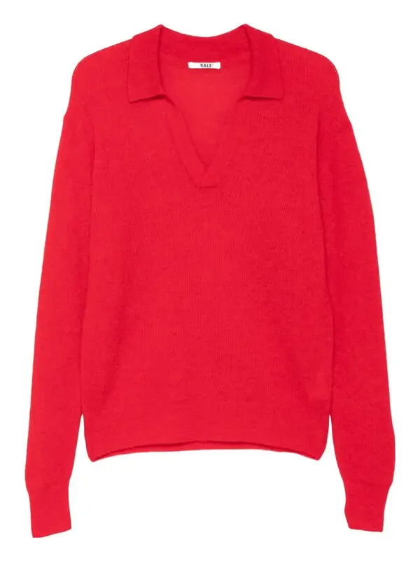 Auralee Baby Suri Knit Sweater - Red