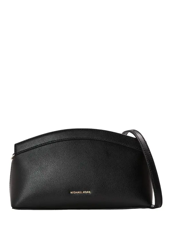 Michael Kors Textured Leather Shoulder Bag - Black