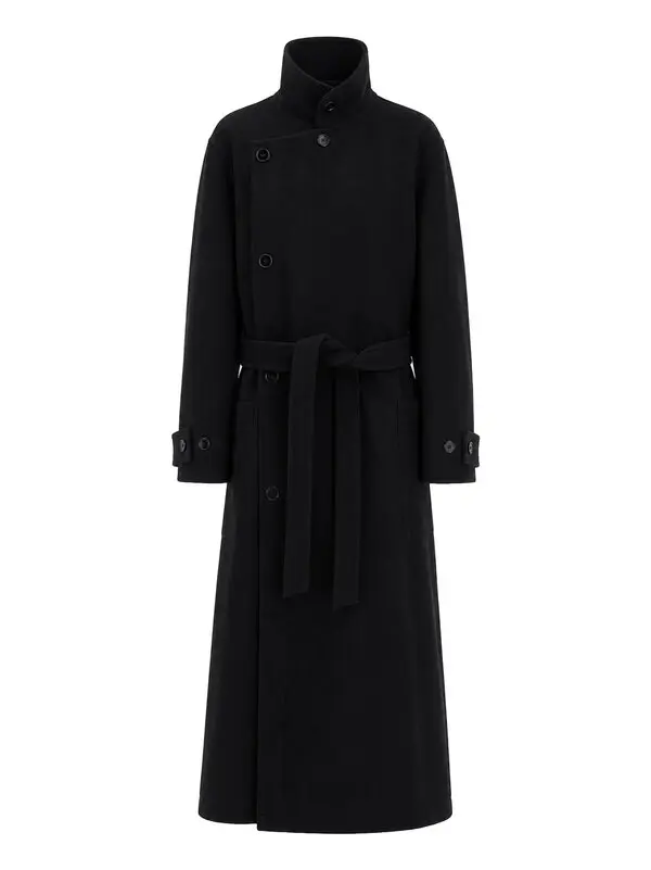 LEMAIRE Belted Coat - Black
